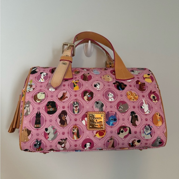 Dooney & Bourke | Bags | Dooney Bourke Disney Dogs Pink Barrel Purse ...